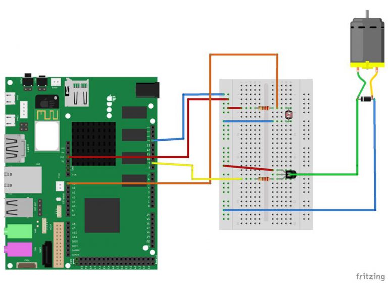 Draw and share an electronic circuit powered by UDOO with Fritzing - UDOO